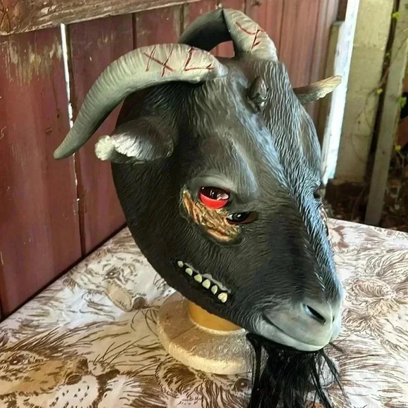 Spirit | Other | Baphomet Black Goat Head With Red Eyes Occult Deity ...